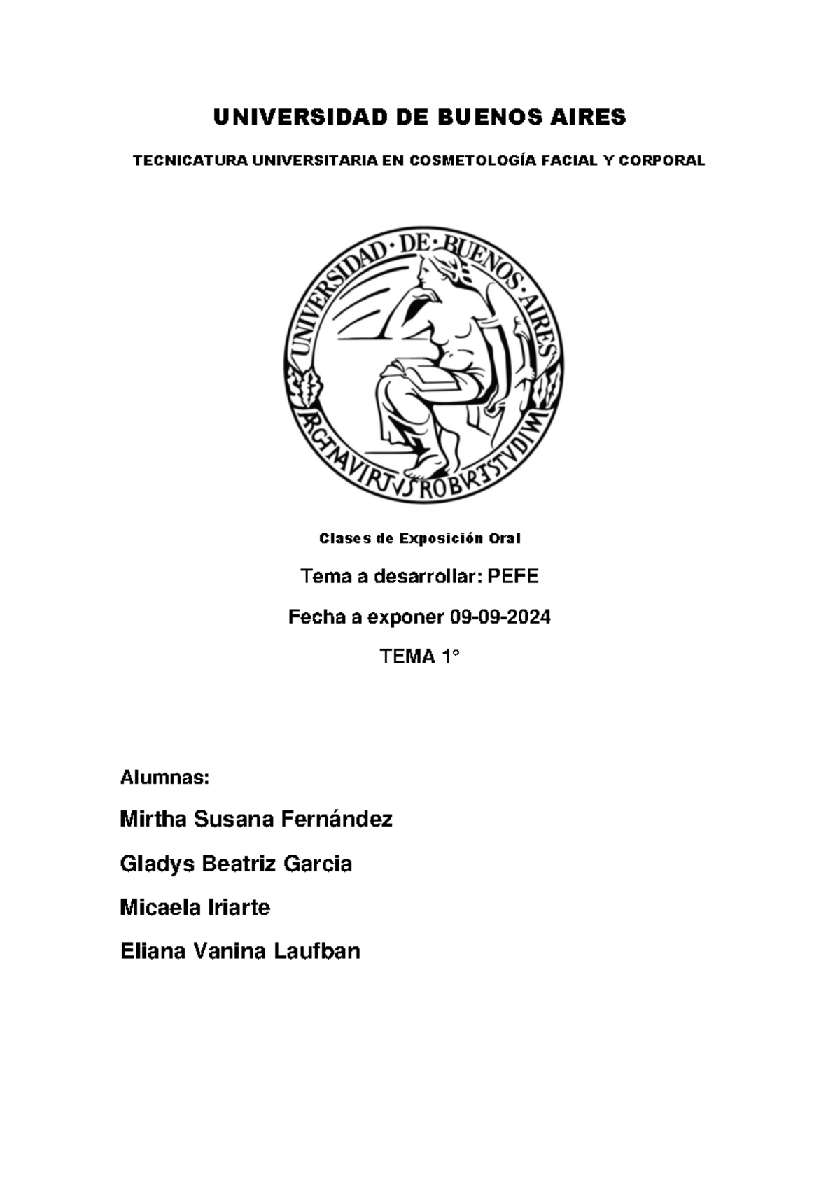 CELULITIS RESUMEN INICIO PEFE - UNIVERSIDAD DE BUENOS AIRES TECNICATURA ...