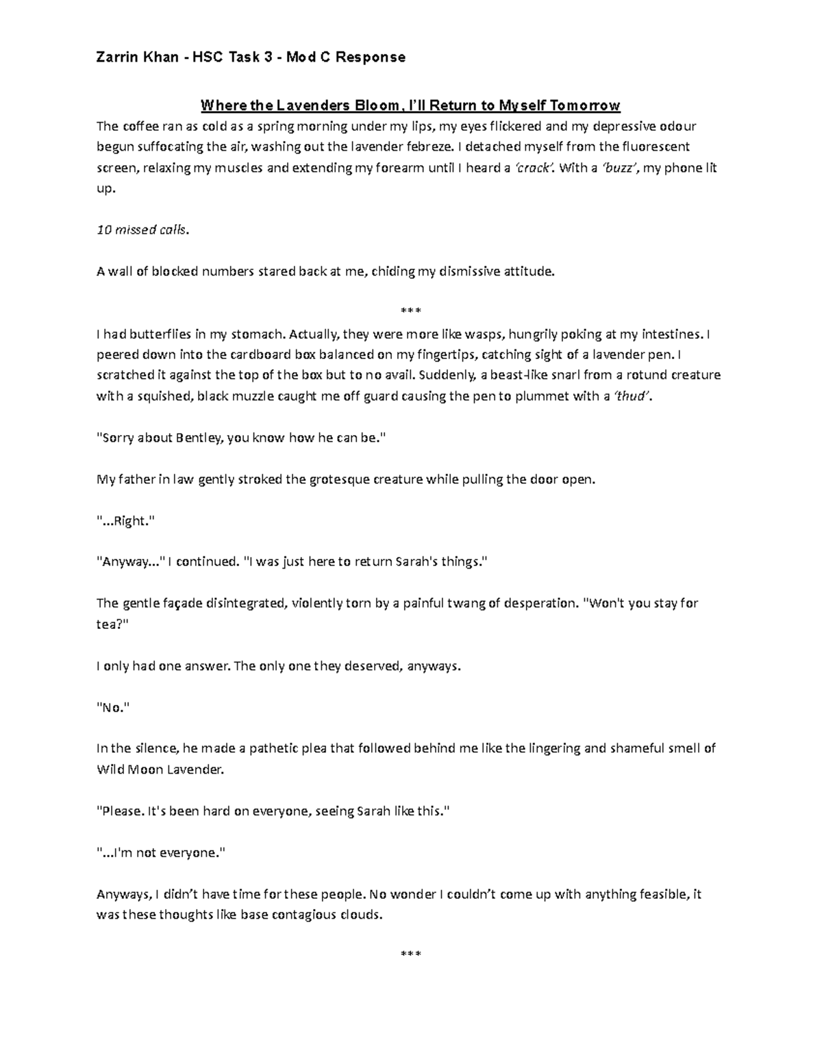 module C task 3 HSC - The coffee ran as cold as a spring morning under ... module C task 3 HSC - The coffee ran as cold as a spring morning under ...