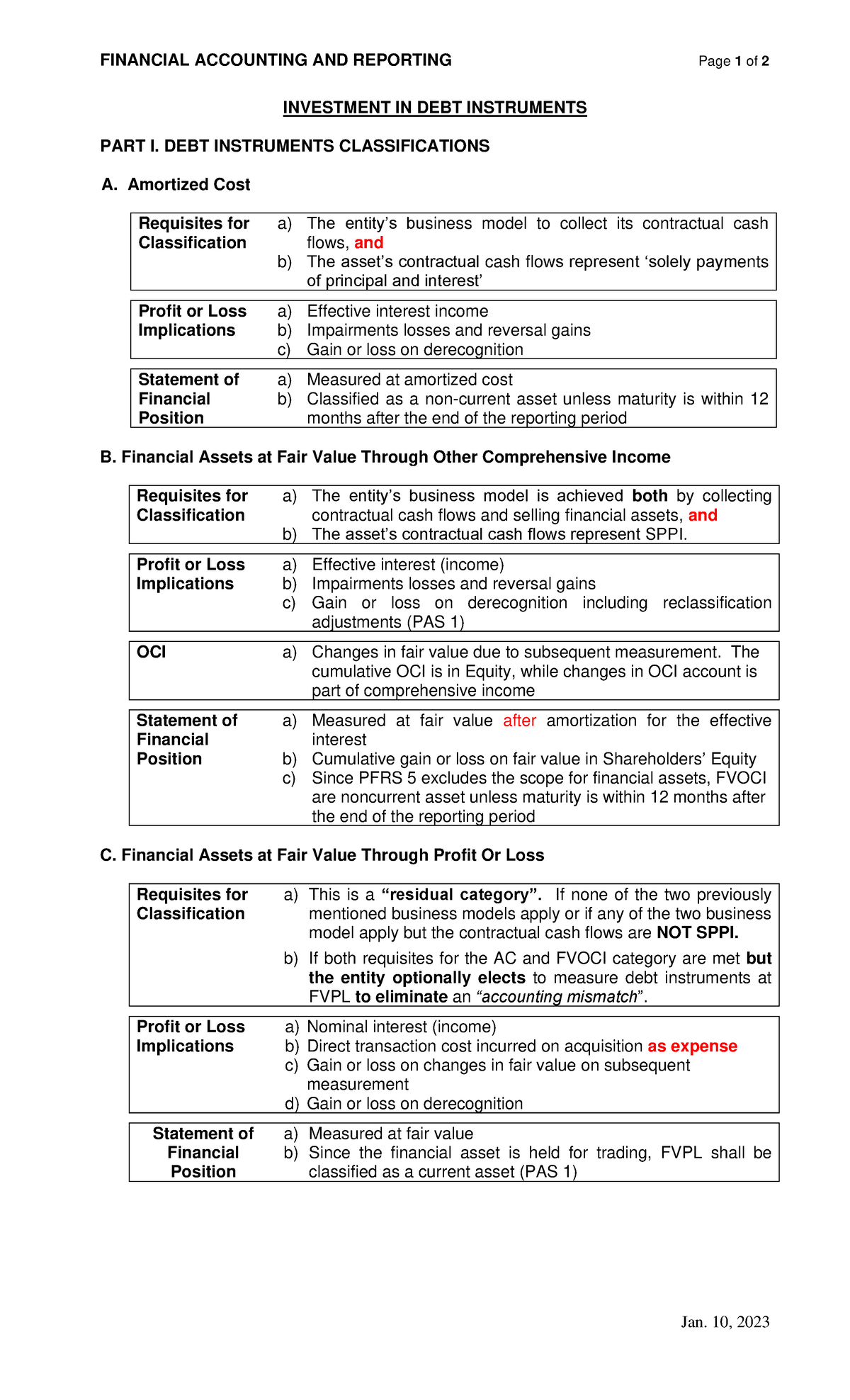 Notes on Investment in Bonds Jan. 10 2023 - FINANCIAL ACCOUNTING AND ...