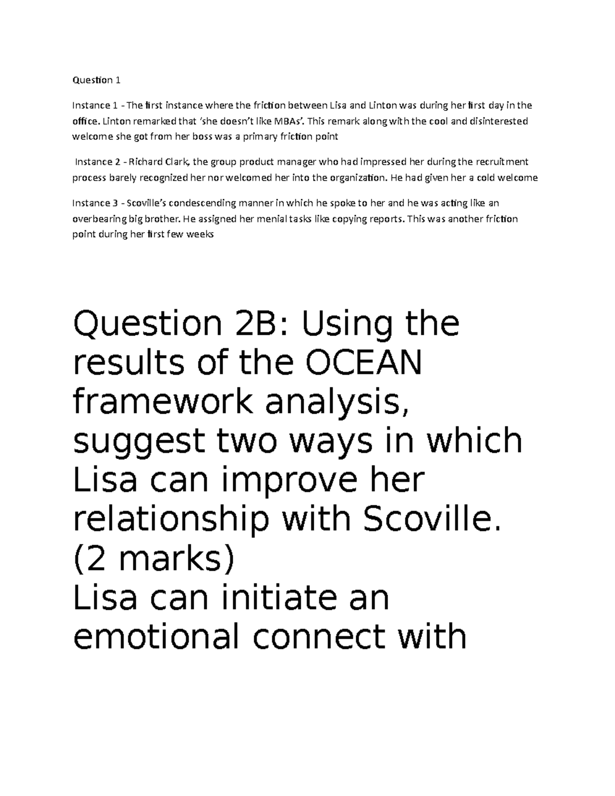IMT Lisa Benton Rahul - Question 1 Instance 1 - The first instance where the friction between ...