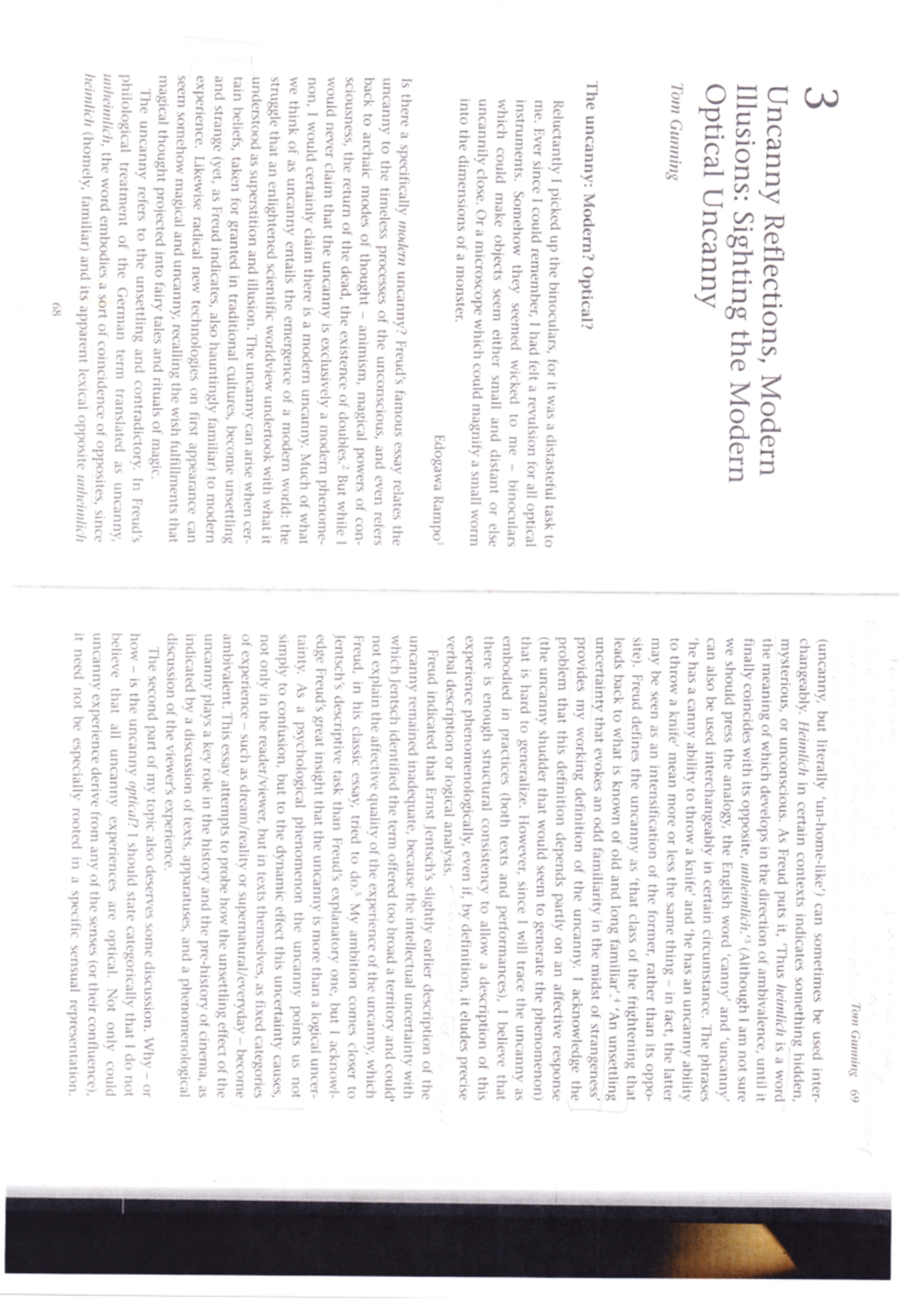 Gunning-uncanny reflections - ACCT1501 - Studocu