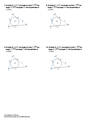Unit 11 Geometry - Circles - Formula radius/diameter Circumference Area ...