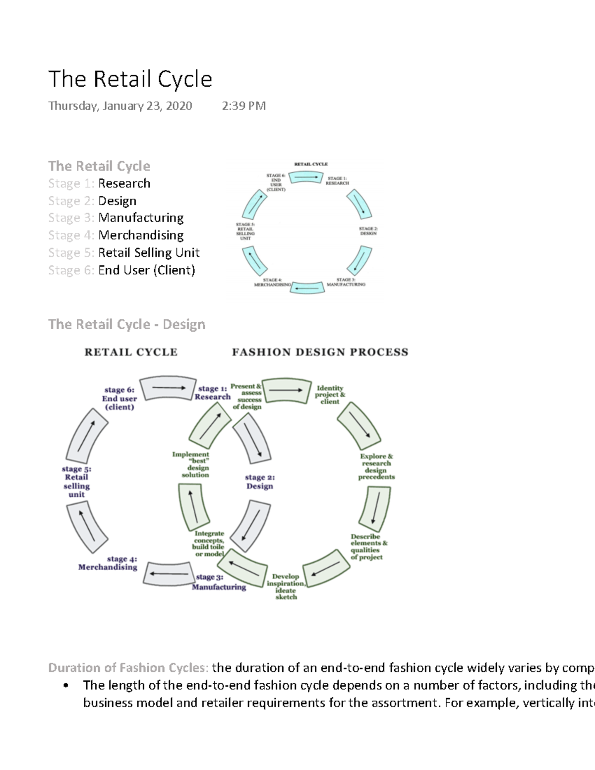 The Retail Cycle - Lecture notes 2 - Warning: TT: undefined function ...
