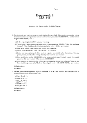 MA341 Sub Set Doc - Abstract: This document serves as a comprehensive ...