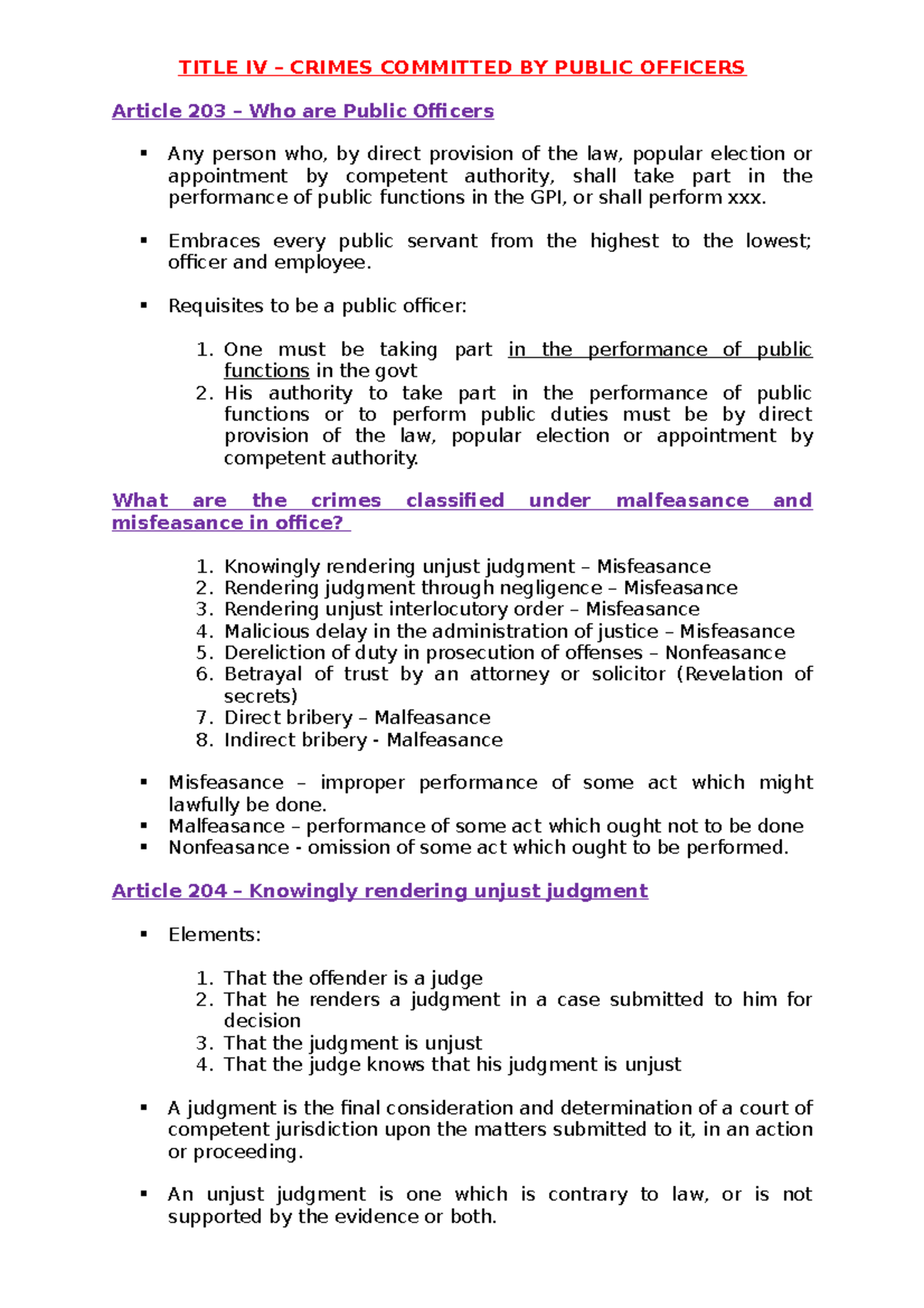 Title 7 of the Revised Penal Code -Crimes committed by Public Officers ...