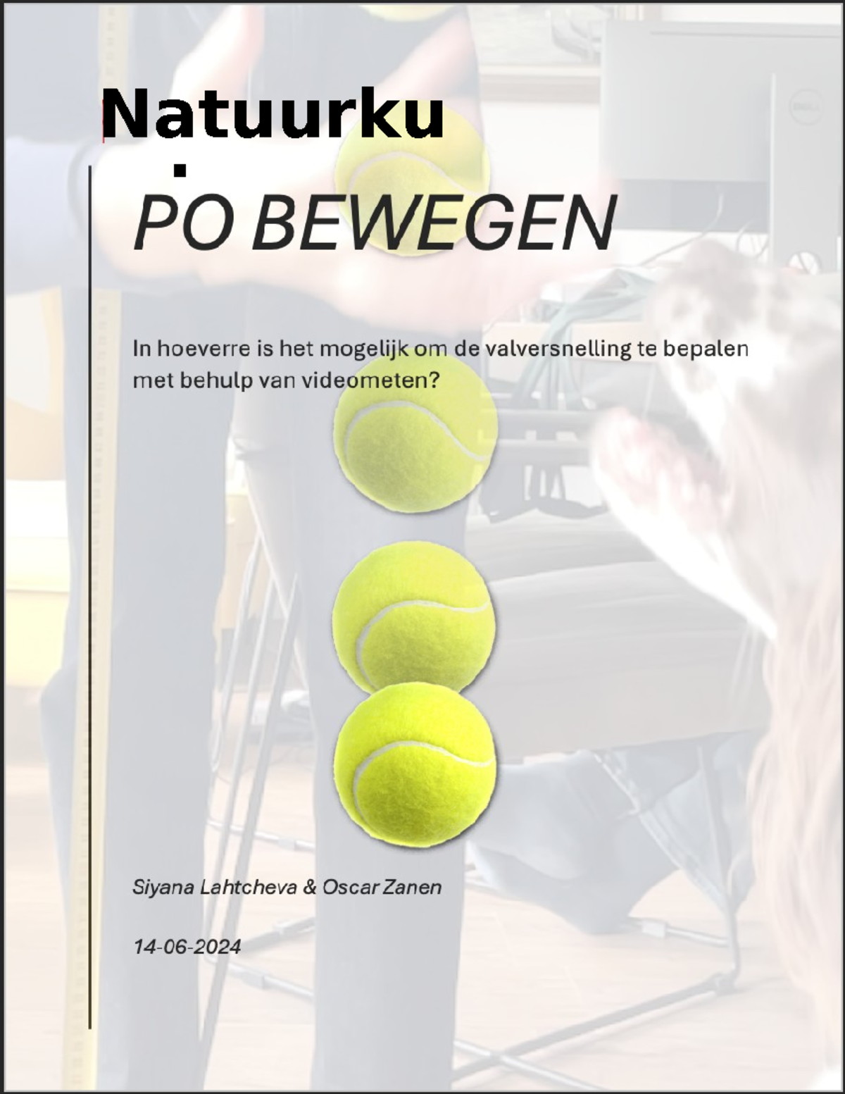 PO Bewegen - Natuurkunde PO over het bepalen van de valversnelling van ...