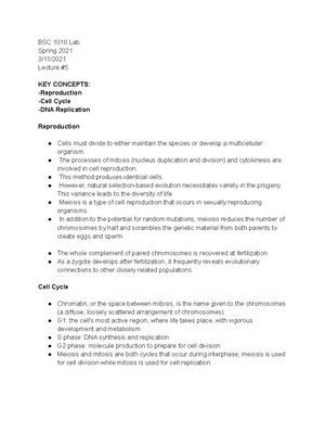 BSC 1010 Lab Lecture #1 - Introduction to the science method, reading ...