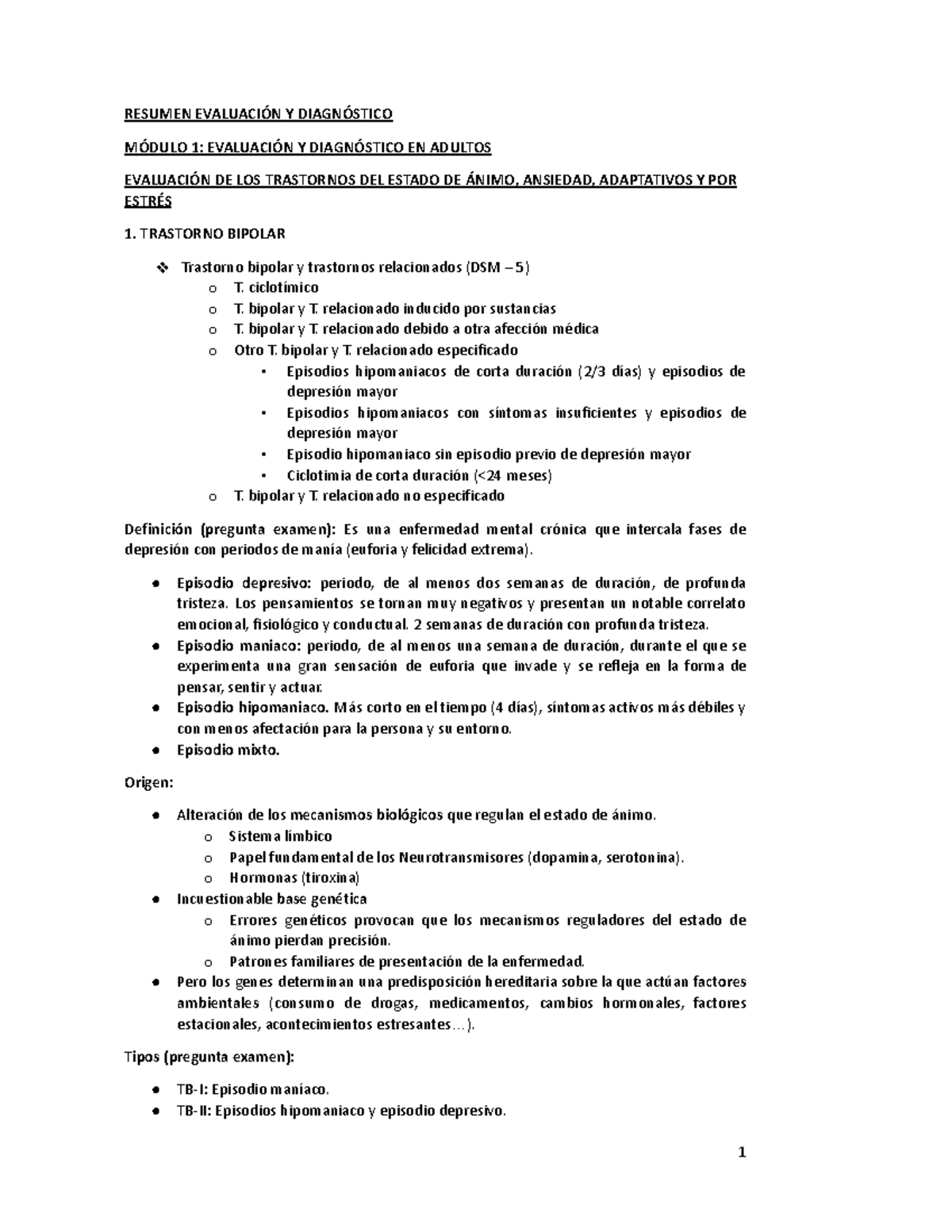 Resumen Evaluación y diagnóstico - RESUMEN EVALUACIÓN Y DIAGNÓSTICO MÓDULO 1: EVALUACIÓN Y - Studocu