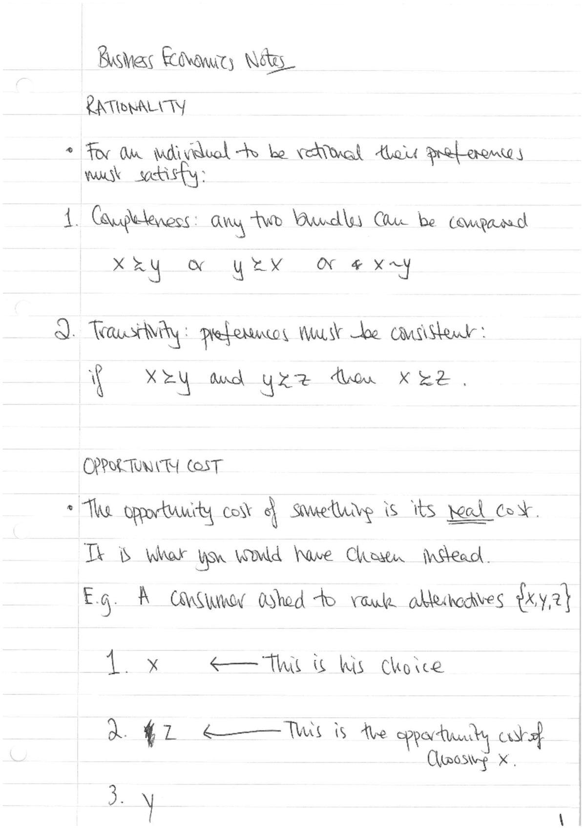 MSI revision notes 1 - ECON1006 - Studocu