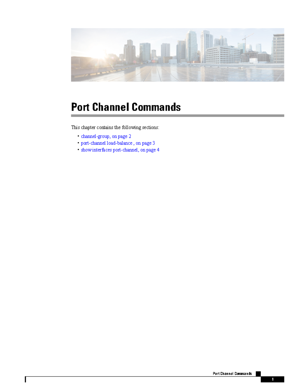 Port-channel-commands - This chapter contains the following sections ...