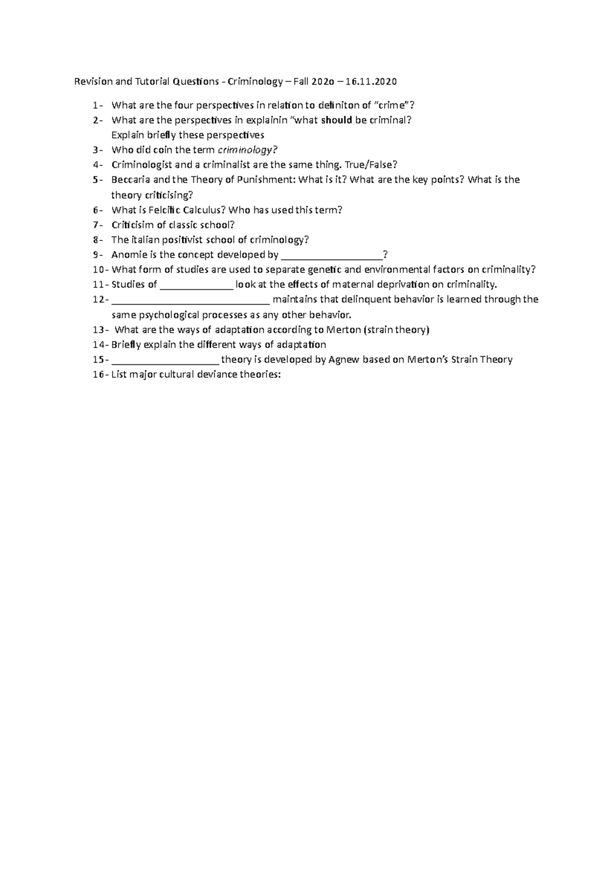Revision and Tutorial Questions - 1- What are the four perspectives in ...
