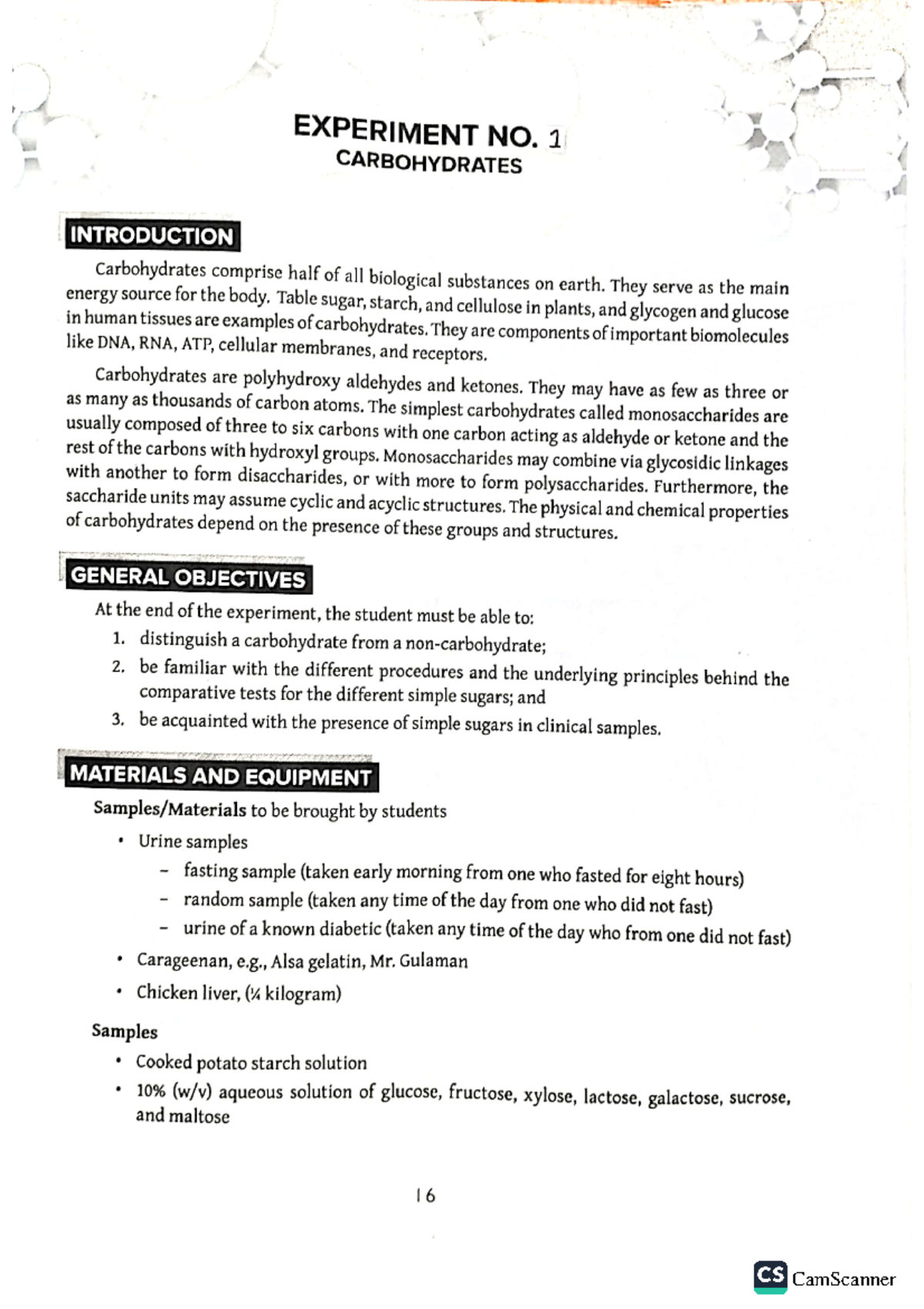 Experiment-NO - all about carbohydrate - Nursing - Studocu