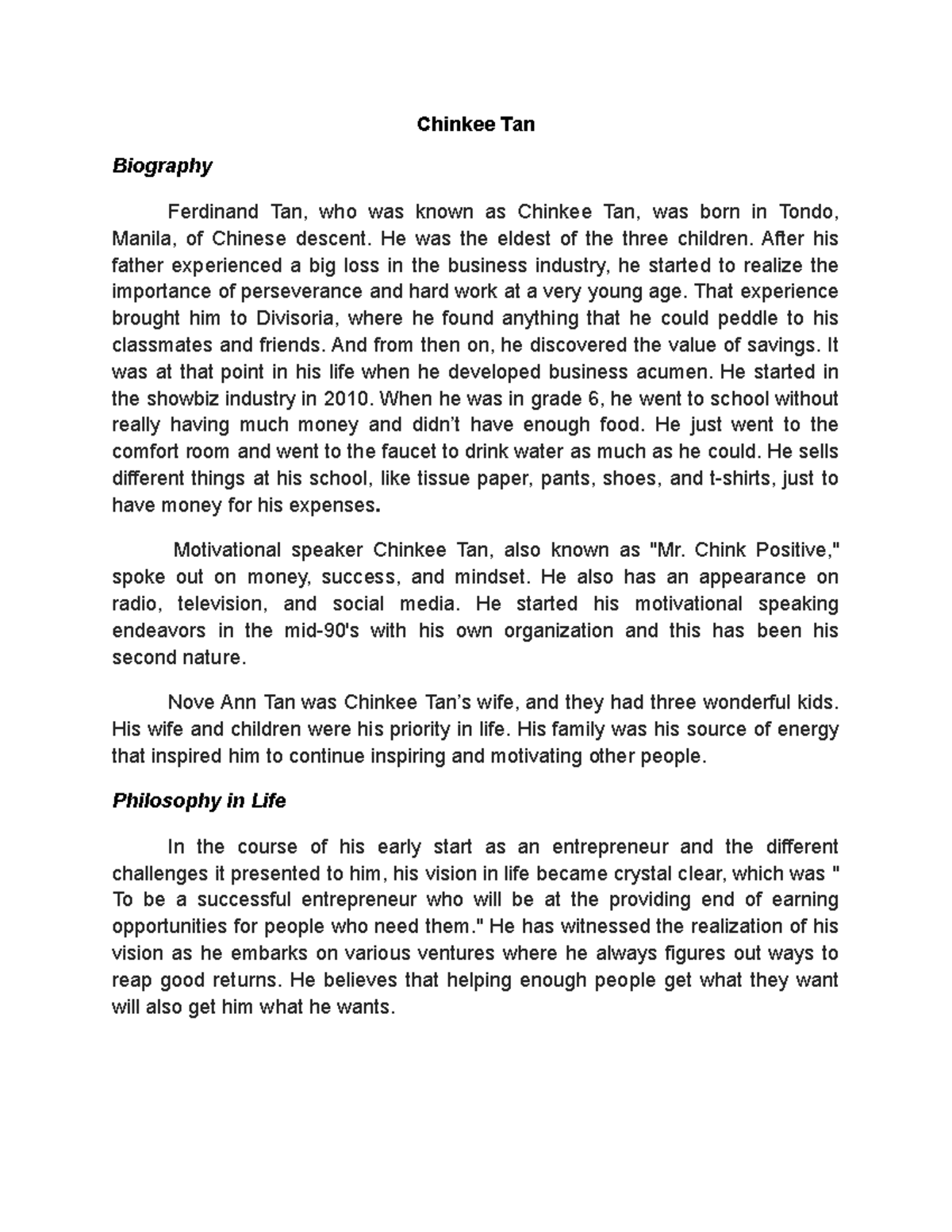 Chinkee-Tan - case study - Chinkee Tan Biography Ferdinand Tan, who was ...