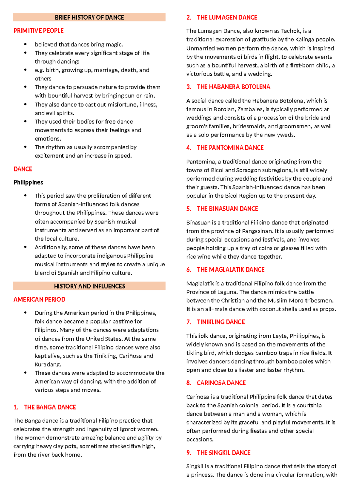 HOPE 3 Prefinals Reviewer - BRIEF HISTORY OF DANCE PRIMITIVE PEOPLE ...