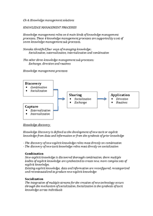 Ch 2 - Chapter 2 - Knowledge Management - Ch 2: The nature of knowledge WHAT IS KNOWLEDGE ...