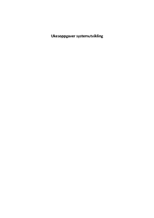 Oblig 1 Foranalyse og kravhåndtering - DAFE2200 - Systemutvikling - høst 2022 Obligatorisk ...