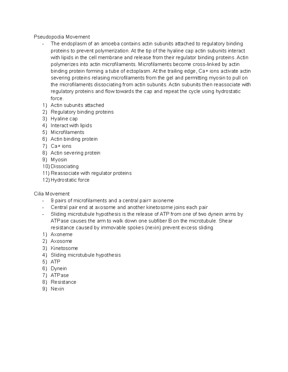 ZOO Practice Essay - Pseudopodia Movement - The endoplasm of an amoeba ...