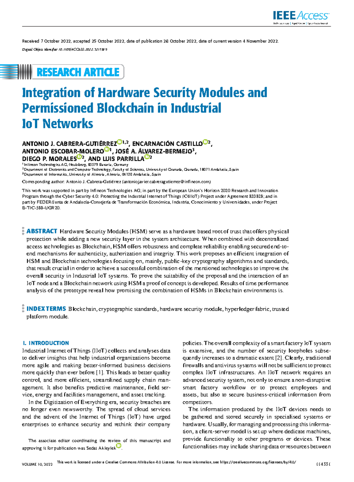 Integration Of Hardware Security Modules And Permissioned Blockchain In