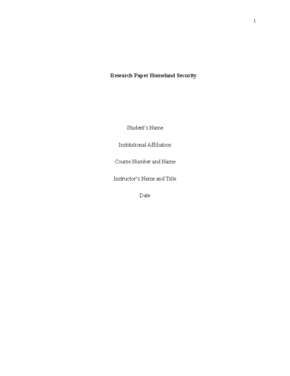 Homeland security - The Department of Homeland security was officially ...