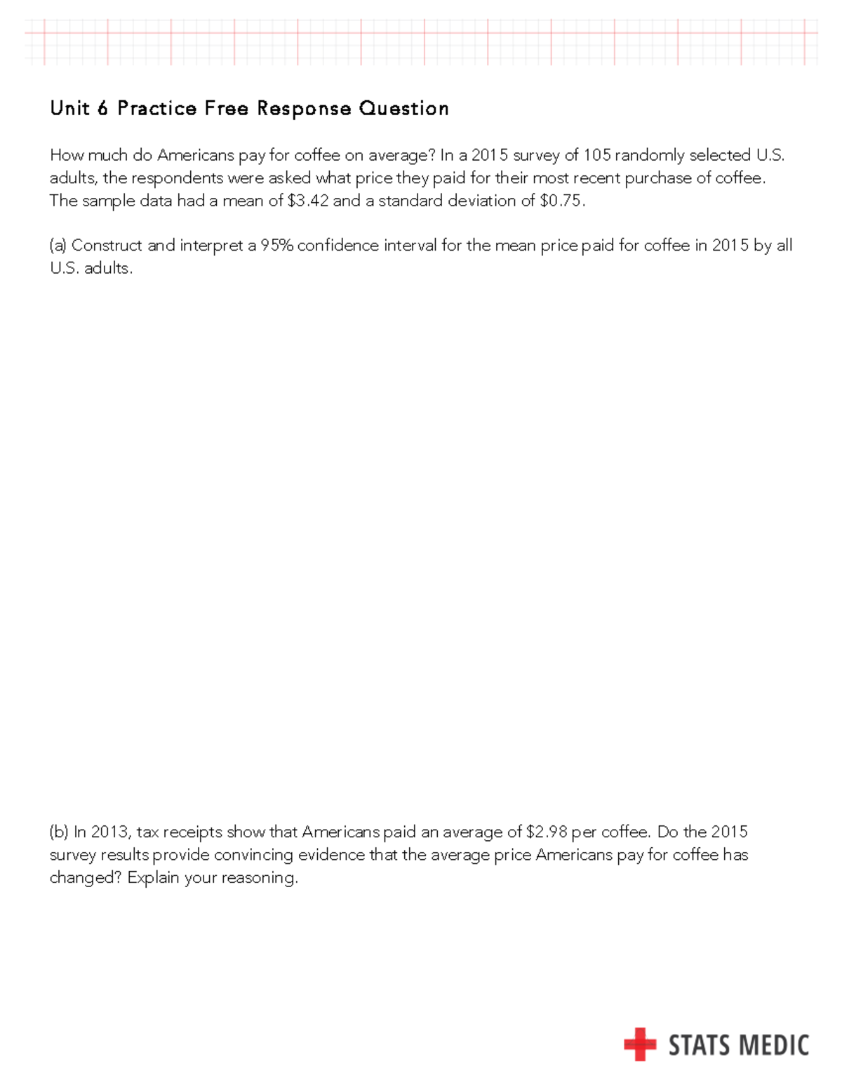 Unit 6 Practice Free Response Question - Unit 6 Practice Free Response ...