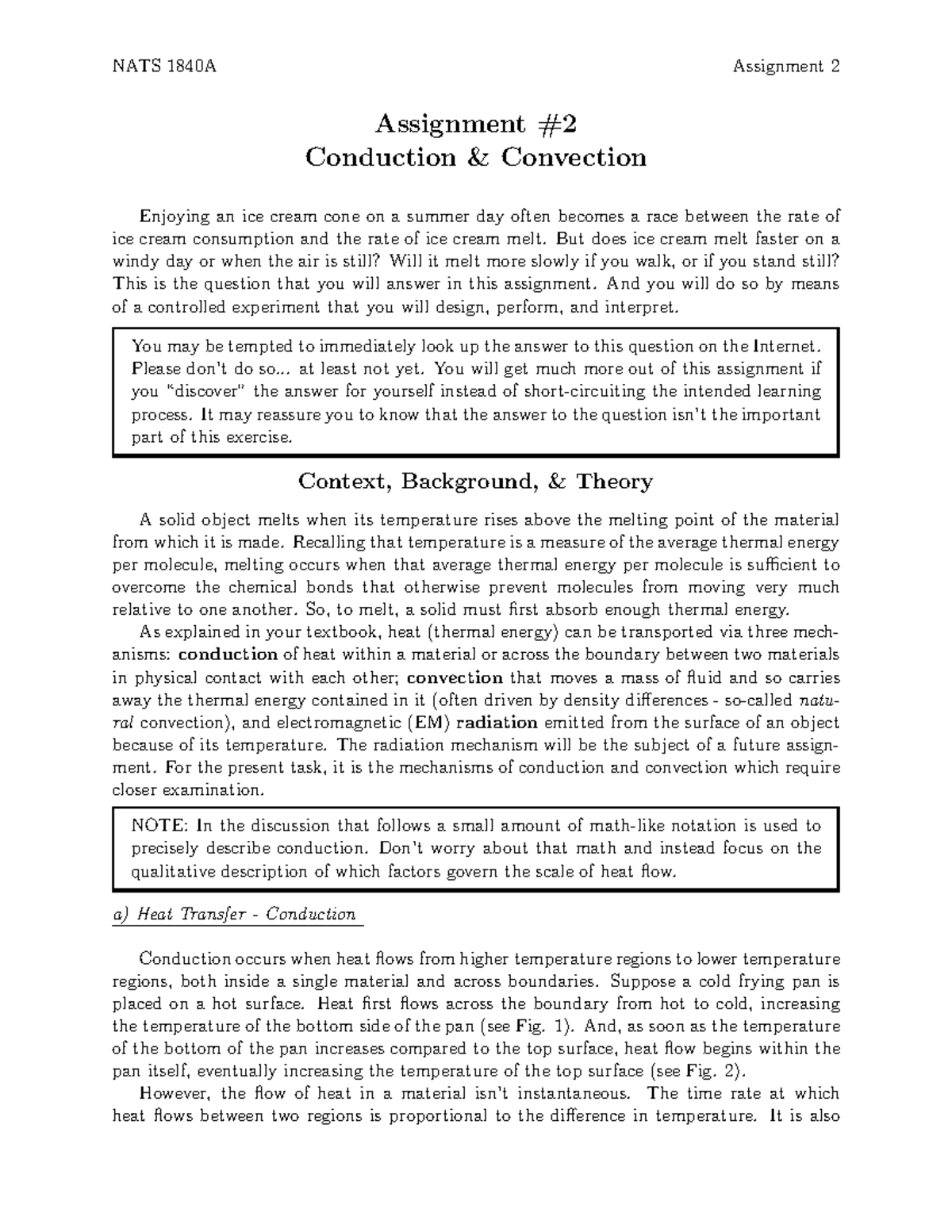 Assn2 Ice Melt - assignment 2 - Assignment Conduction & Convection ...