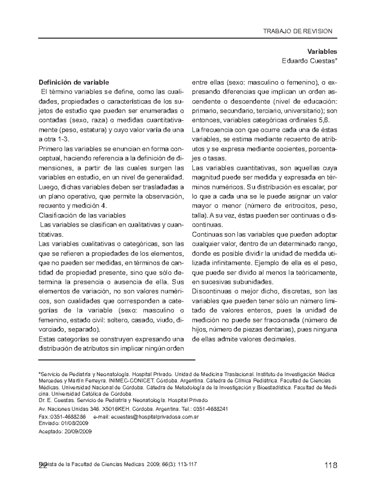 1. Variables rp ks - Definición de variable El término variables se ...
