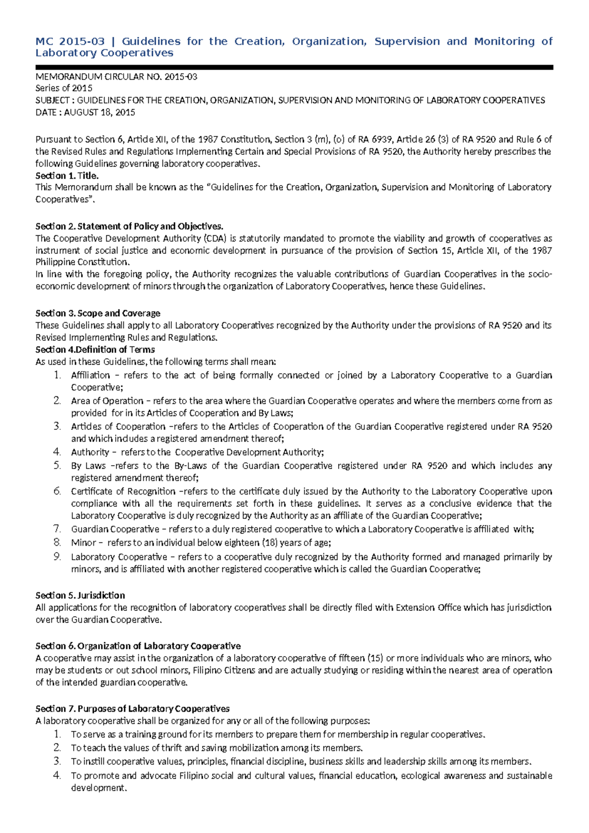 CDA MC 2015 03 - Practice and Review Materials for BSA students - MC ...