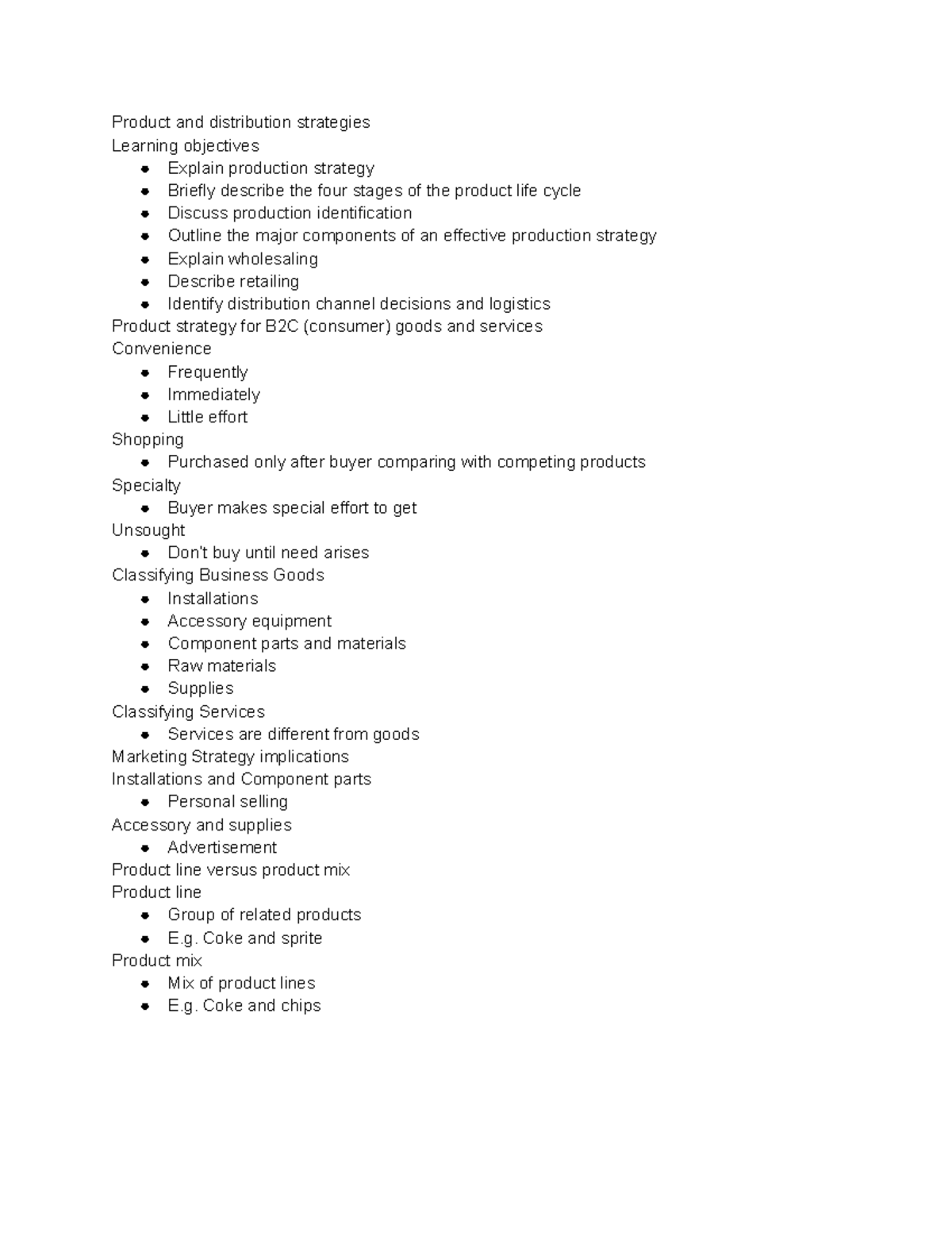 Intro to Business Part 3 - Product and distribution strategies Learning ...