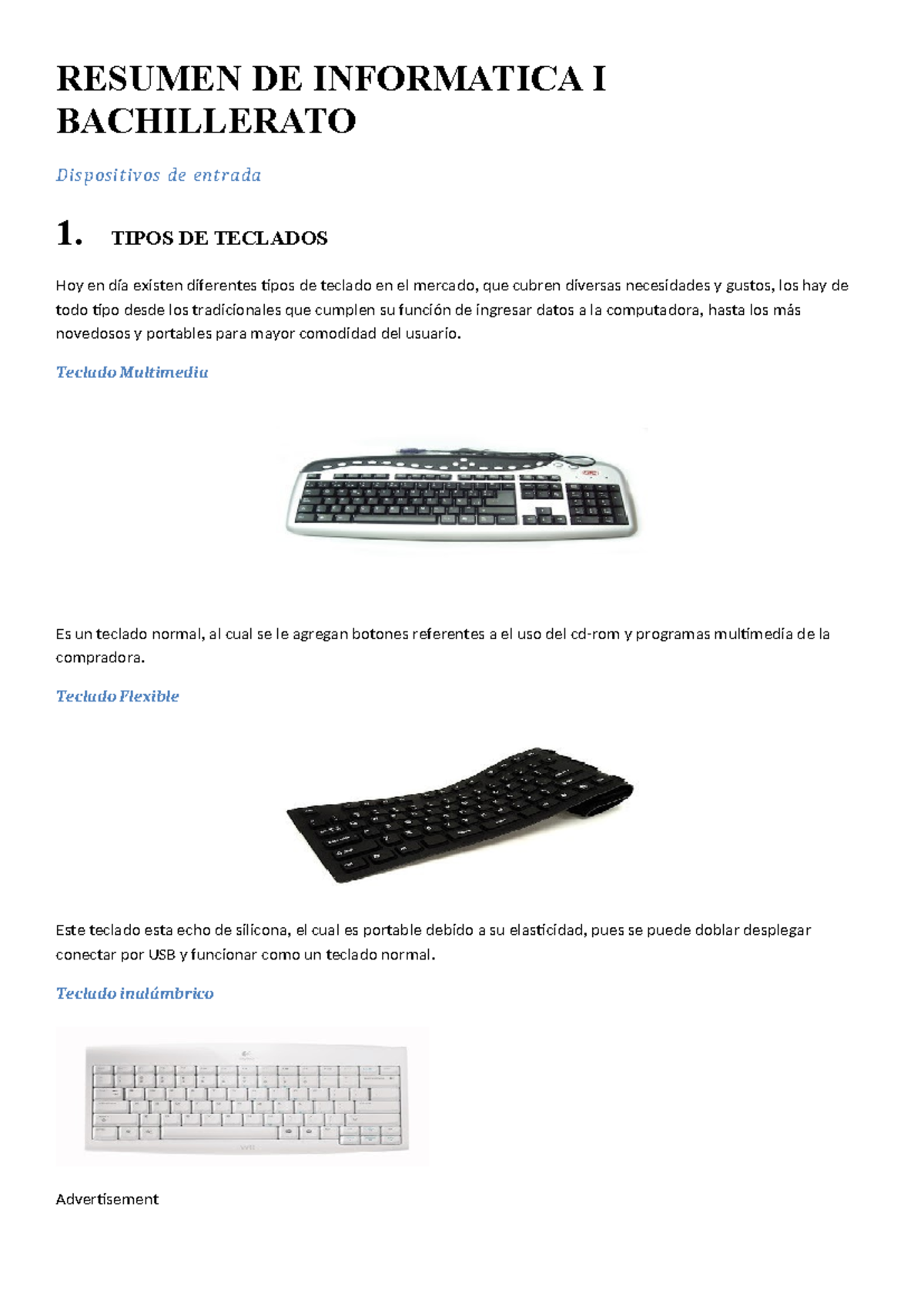 Resumen DE Informatica I Bachillerato - RESUMEN DE INFORMATICA I ...