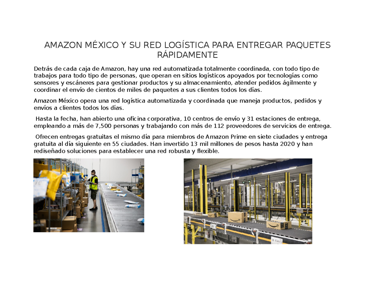Amazon logistica y pagina web - AMAZON MÉXICO Y SU RED LOGÍSTICA PARA ...