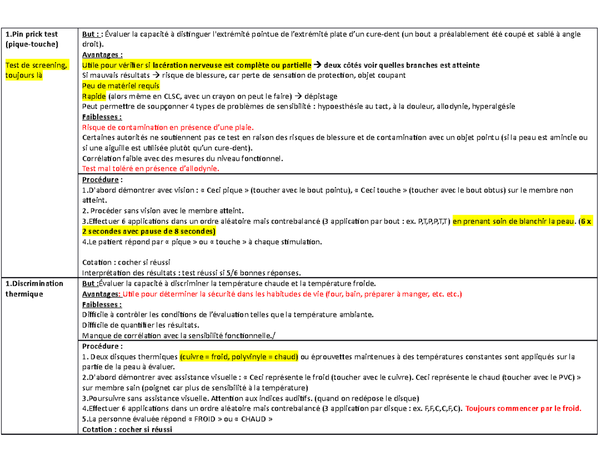 Matière examen bilan sensibilité - 1 prick test (pique-touche) Test de ...