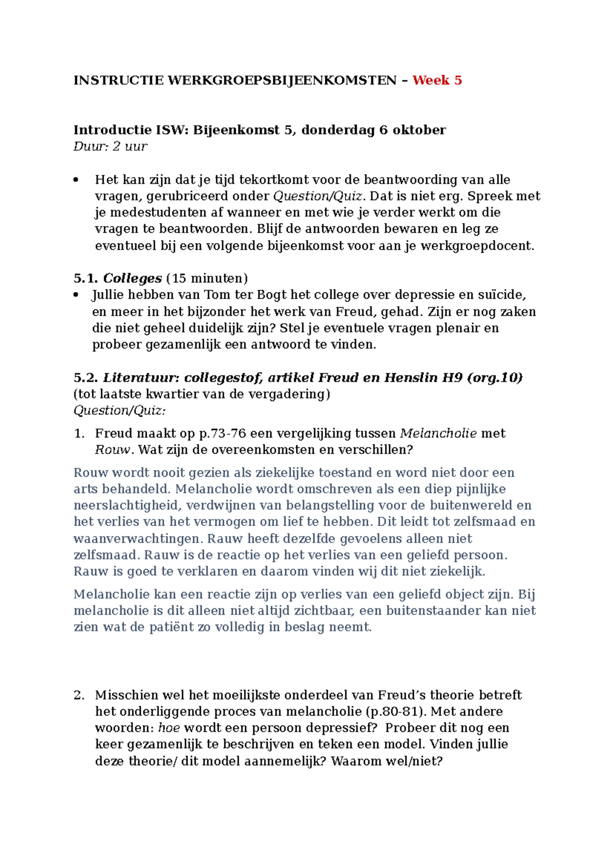 Isw wg5 - opdrachten van werkgroep 5 - INSTRUCTIE ...