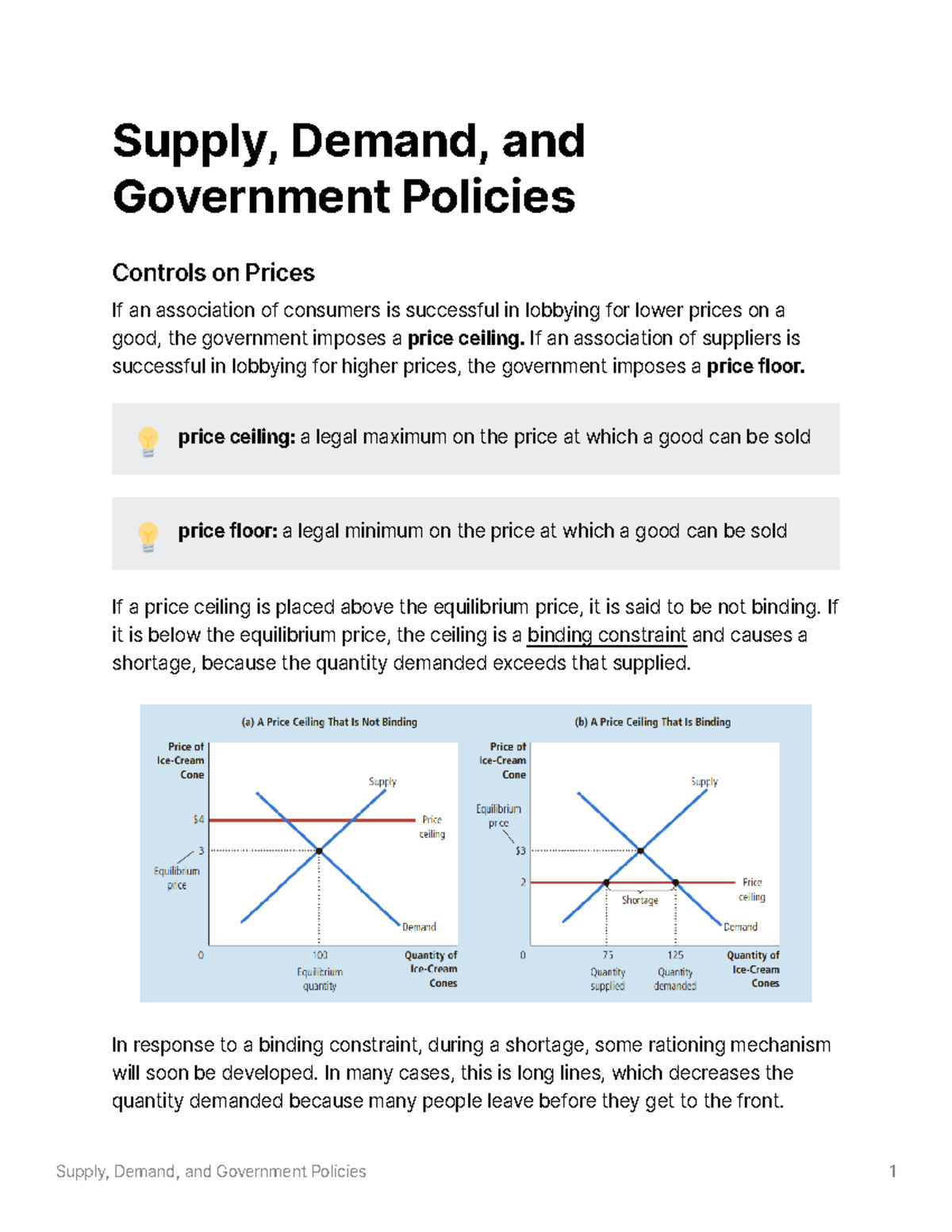 Supply Demand and Government Policies - Supply, Demand, and Government ...