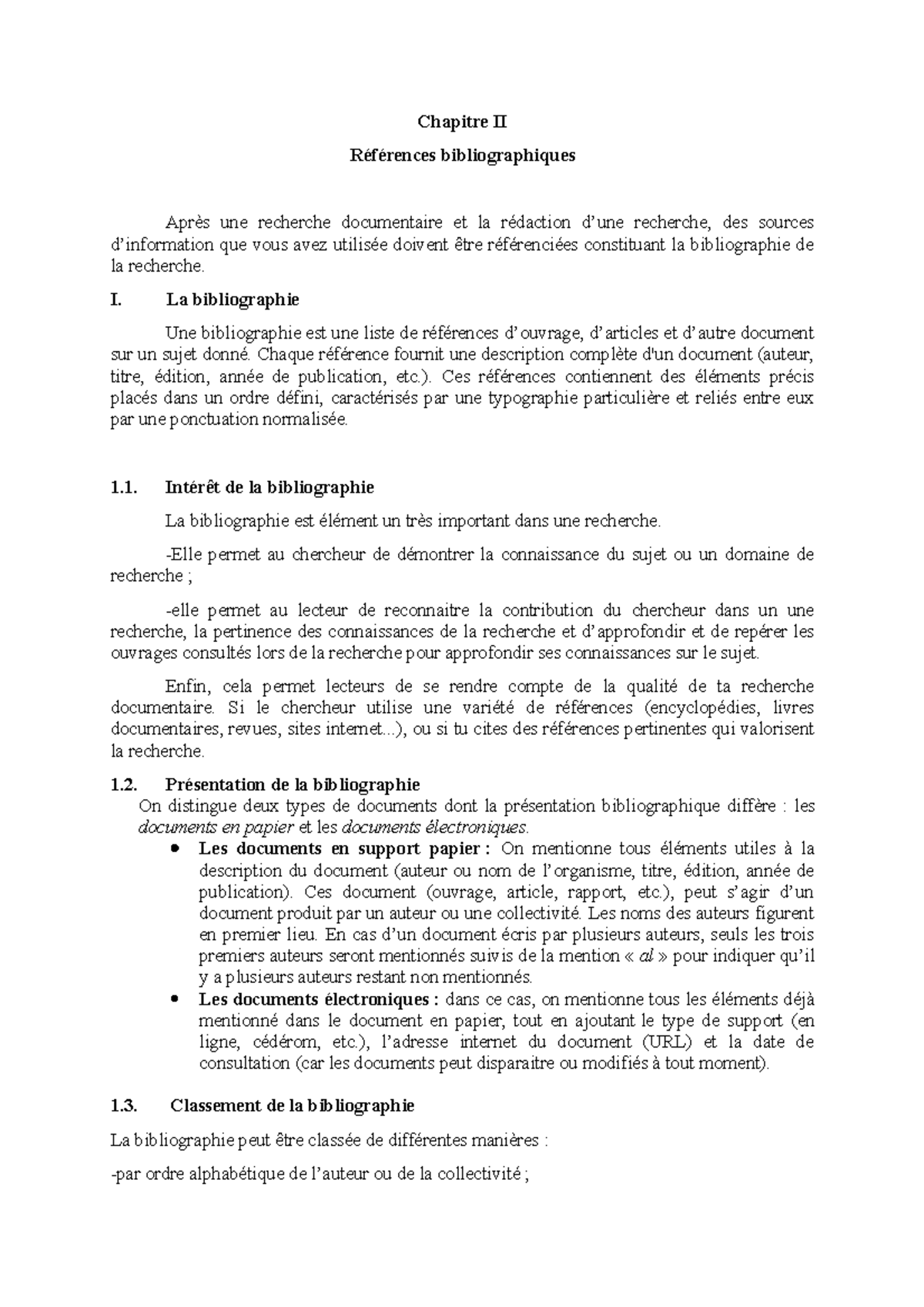 Chapitre 2 méthodologie - Chapitre II Références bibliographiques Après une recherche ...
