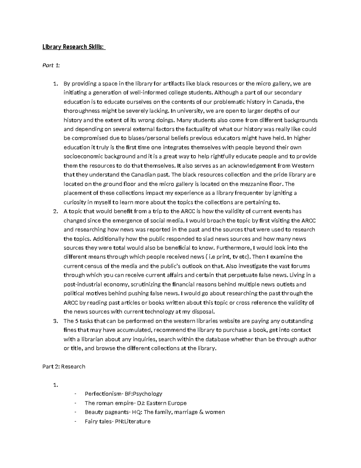 Library Research Skills-3 - Library Research Skills: Part 1: 1. By ...