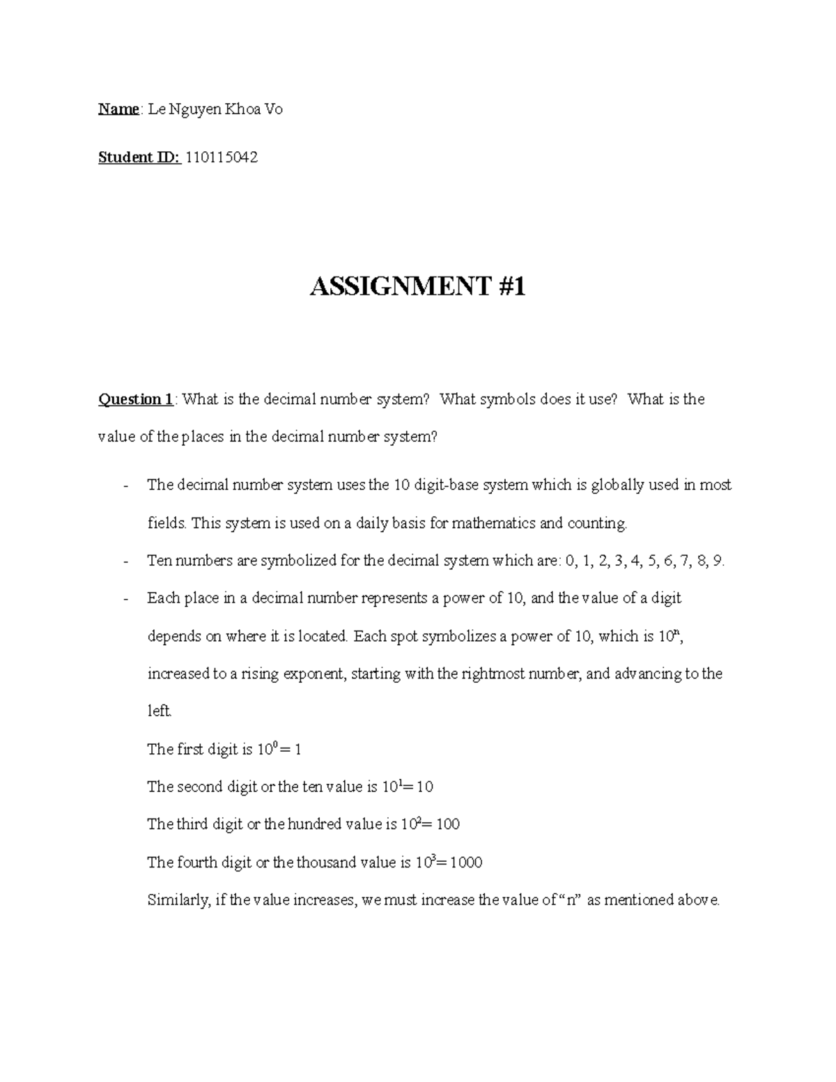 COMP2057 Assignment 1 - fdsfsd - Name: Le Nguyen Khoa Vo Student ID: 110115042 ASSIGNMENT ...