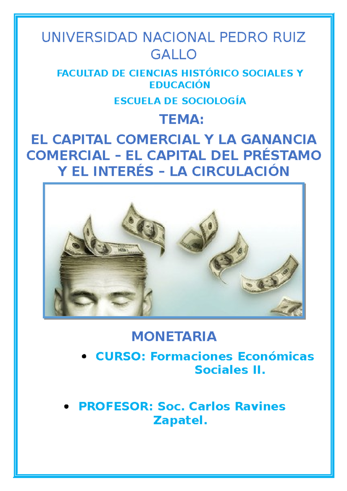 el capital comercial y la ganancia comercial - UNIVERSIDAD NACIONAL ...