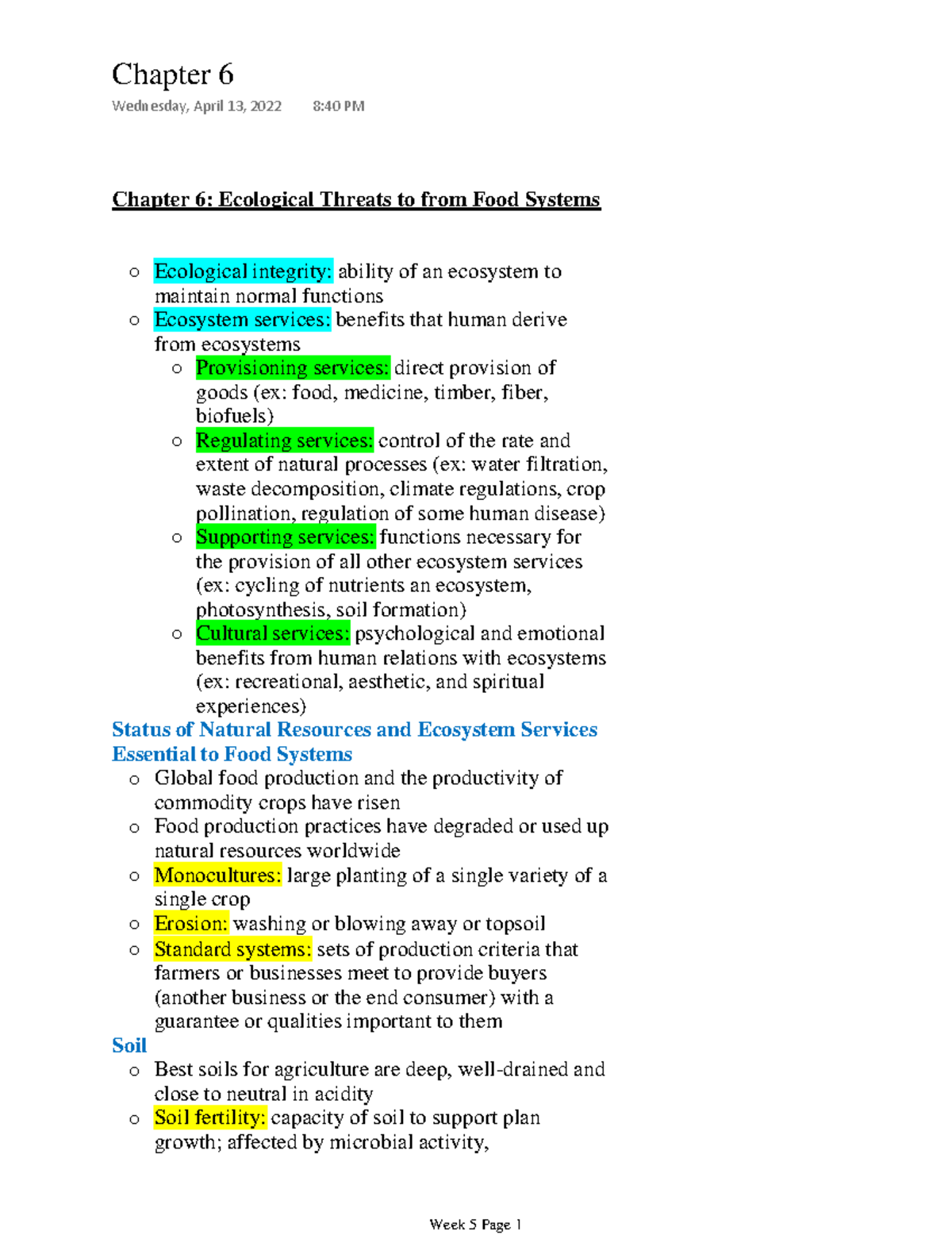Chapter 6 - Introduction to Public Health - Chapter 6: Ecological ...