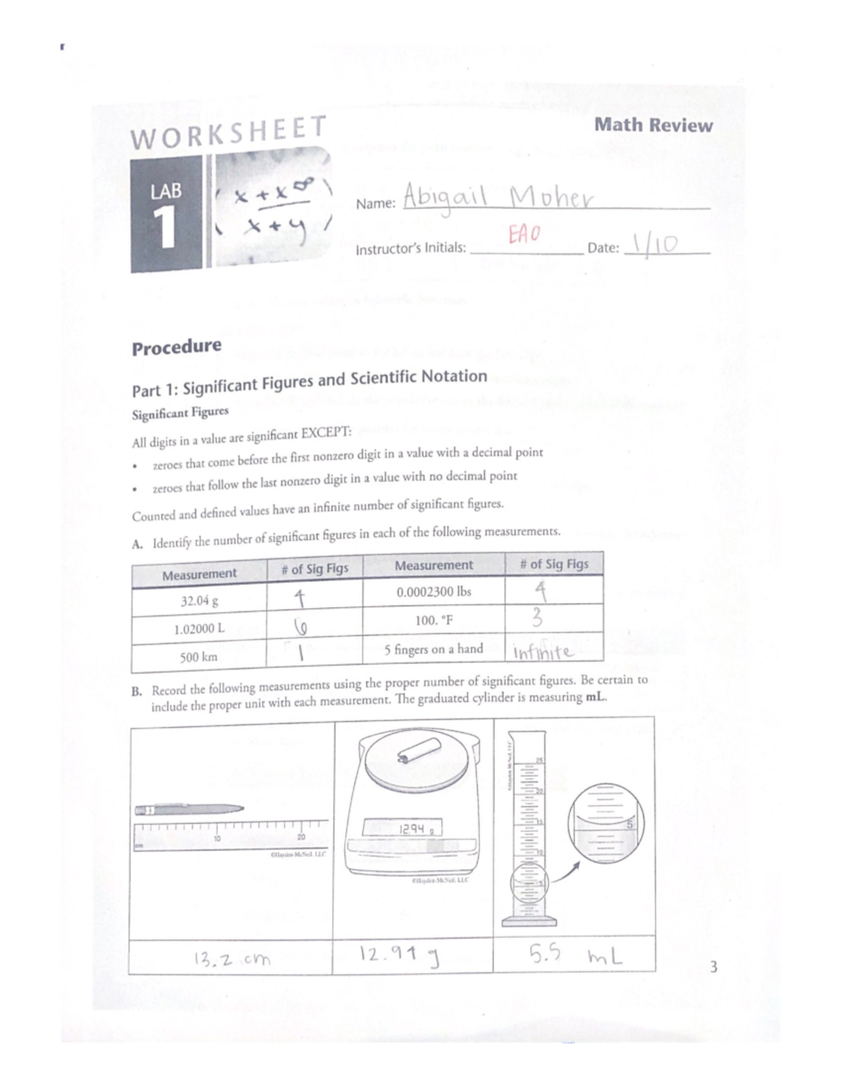CHEM LAB 1 - Taught by Dr. Gnezda! This was our first lab of the ...