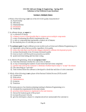 Midterm-practice-questions - CIS 350: Software Design & Engineering – Spring 2015 Past Midterm ...