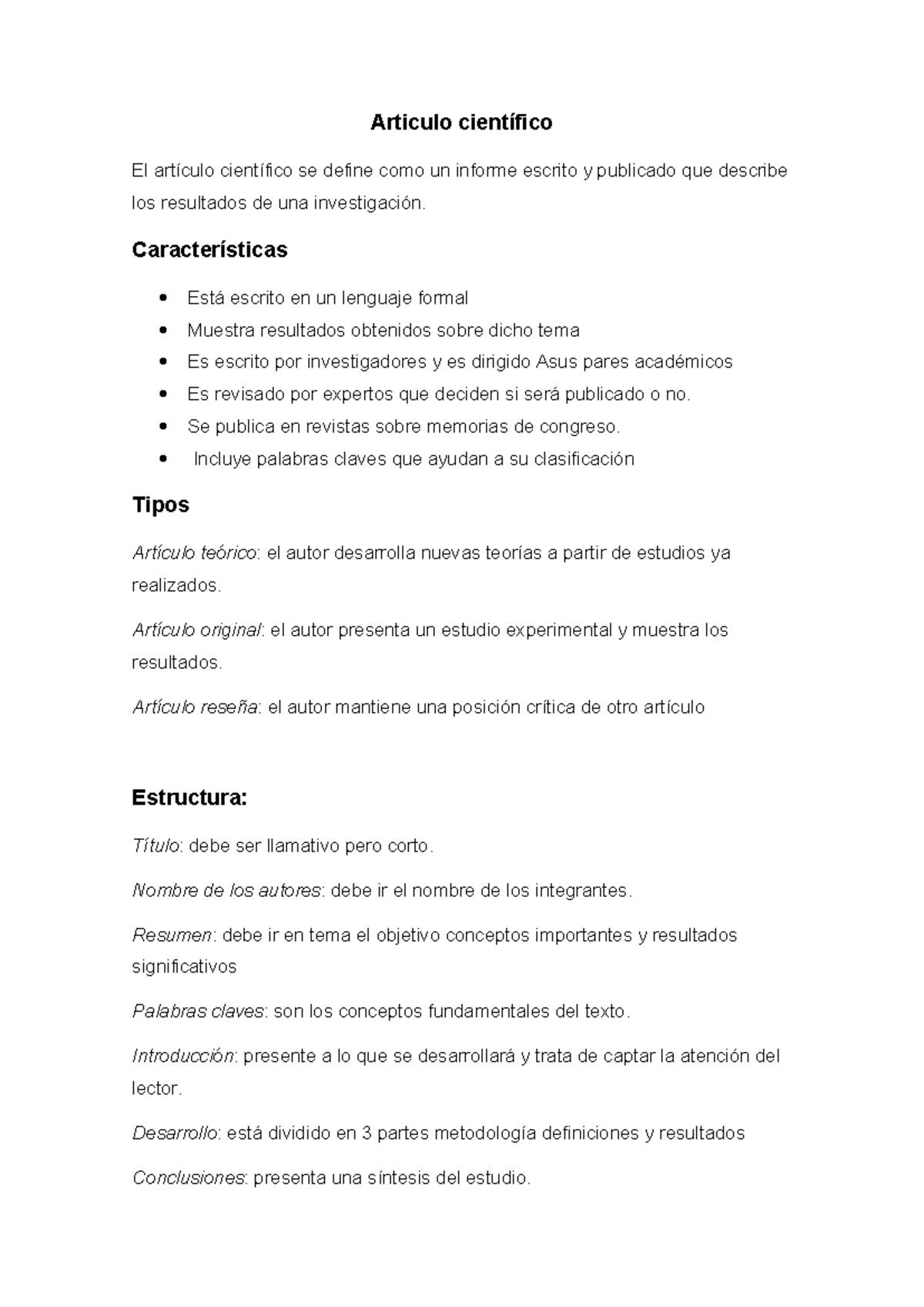Articulo científico - ikolp - Articulo científico El artículo ...