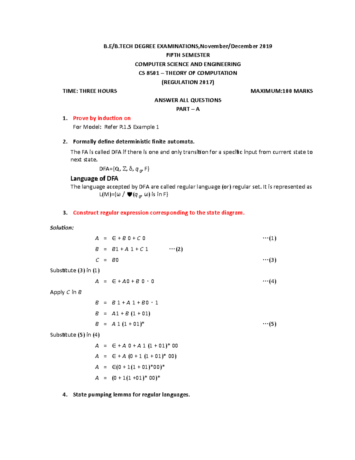 TOC - question bank - B.E/B DEGREE EXAMINATIONS,November/December 2019 ...