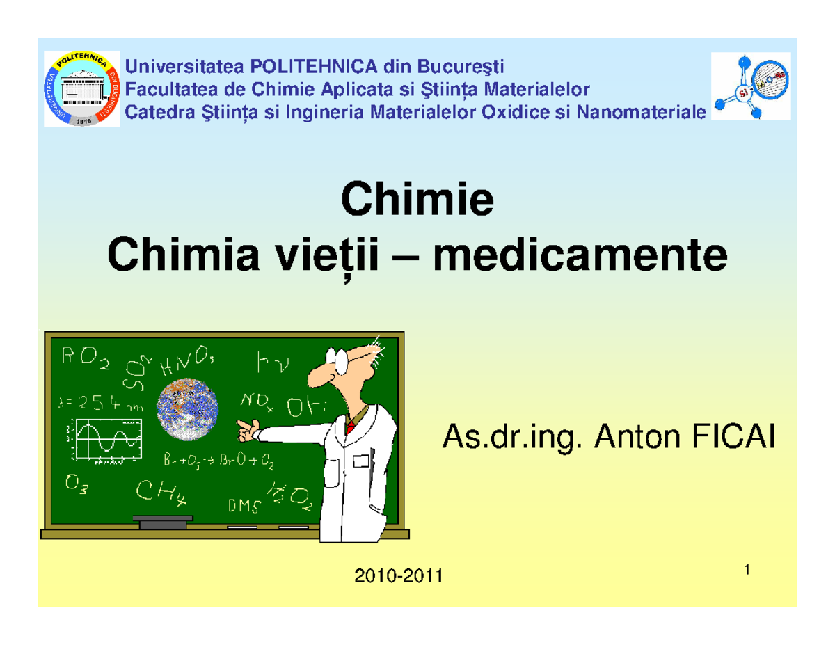 98081422 Chimia vietii medicamente - Chimie Chimia vie ţ ii ...