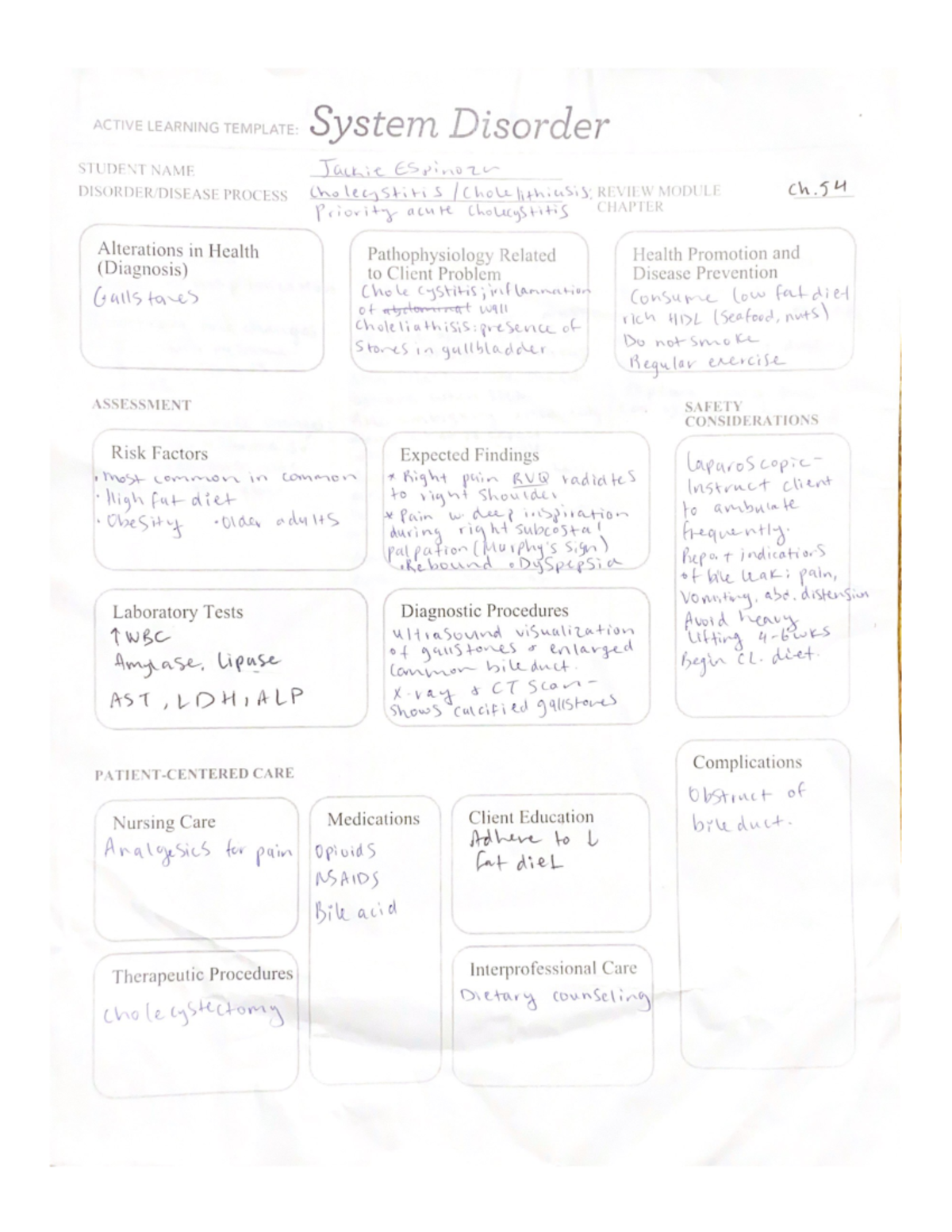 Active Learning Template System Disorder-1 - 2115 - Studocu