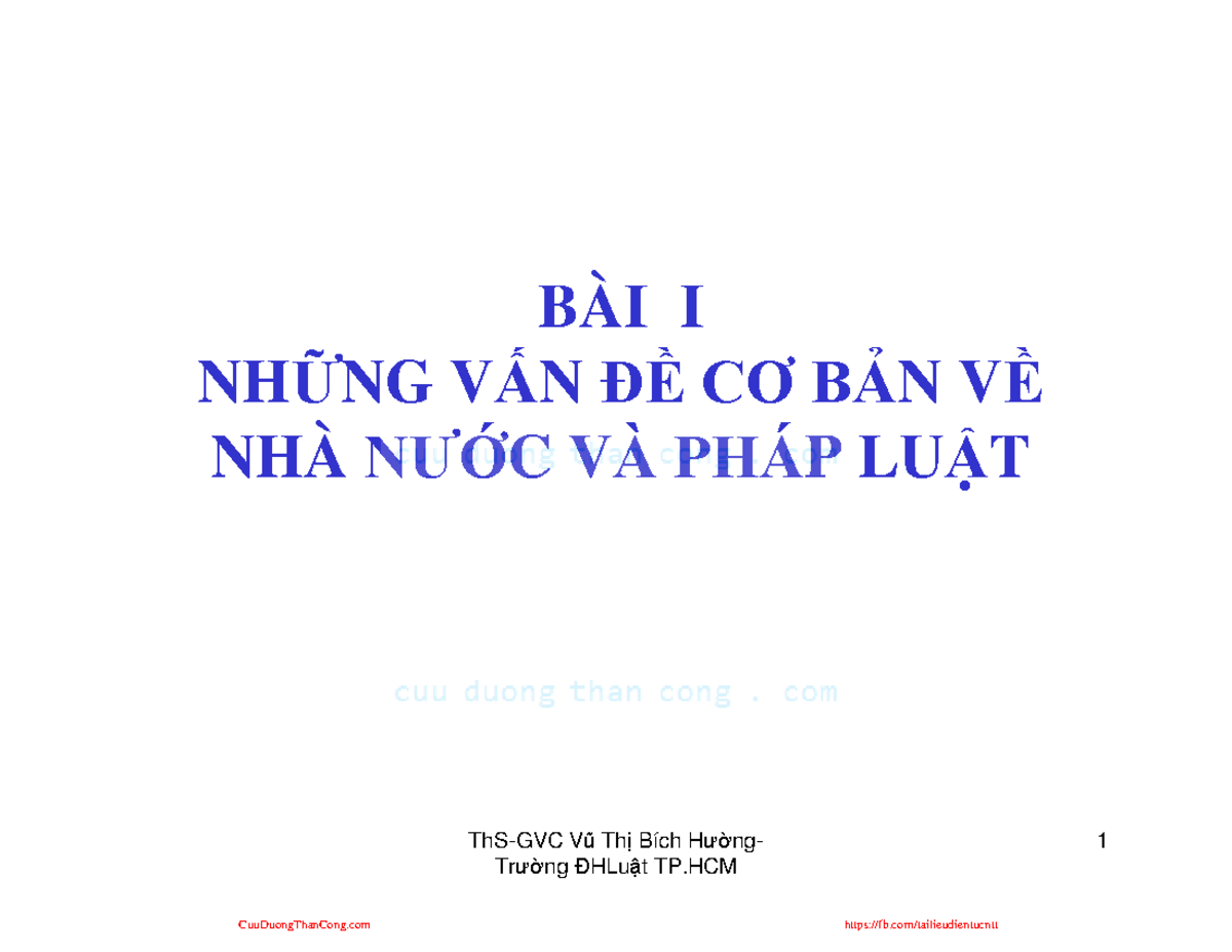 Phap-luat-dai-cuong vu-thi-bich-huong bai 1. nhung-van-de-co-ban-ve-nha ...