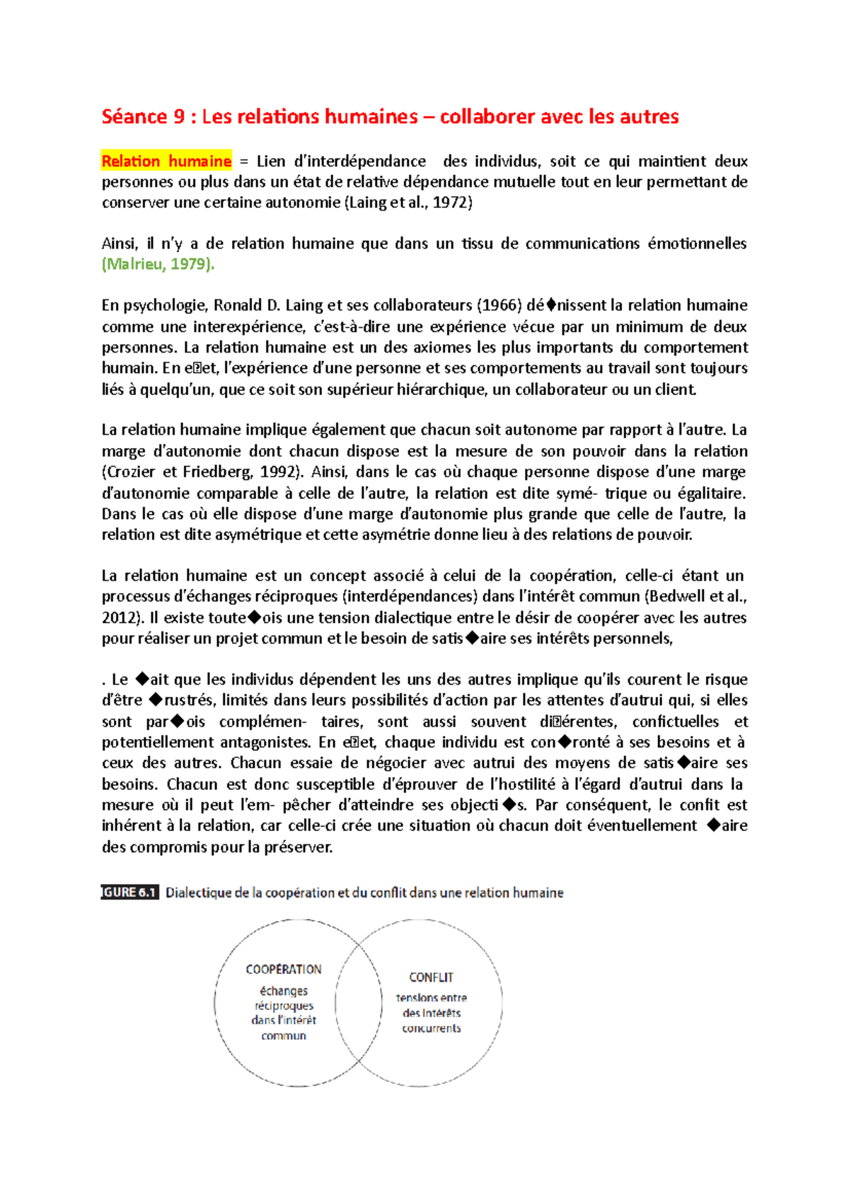 Séance 9 - Relations Humaines - Séance 9 : Les relations humaines ...
