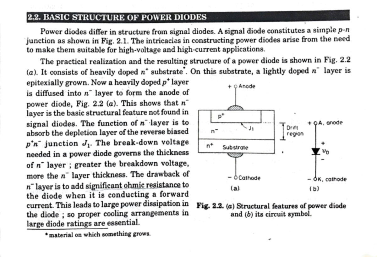 Power Diodes - 2._2. BASIC STRUCTURE OF POWER DIODES Power diodes ...