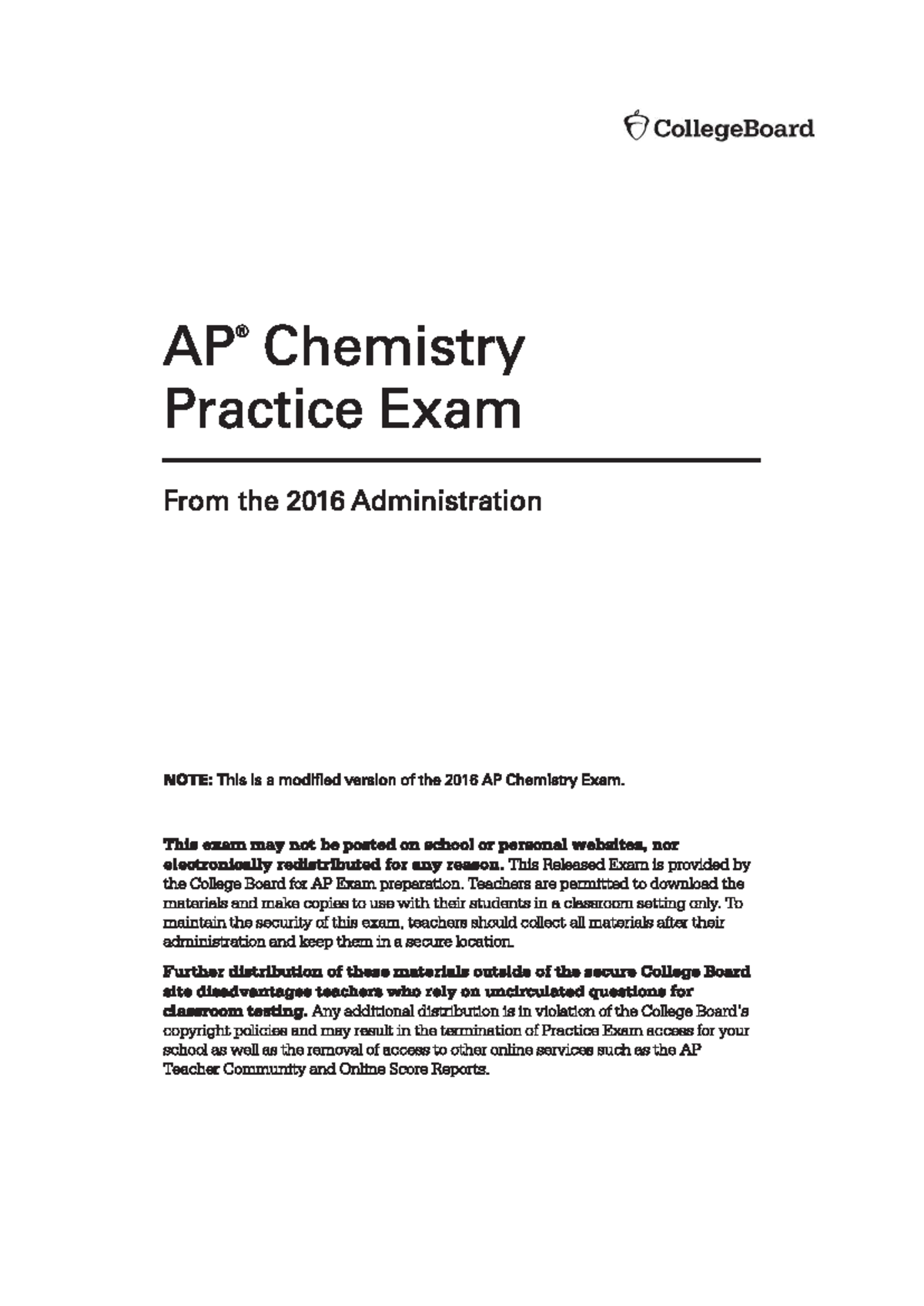 2016 AP Chem. - sudcgdocouwe - AP Chemistry - Studocu
