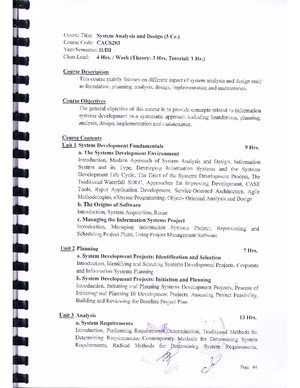 3 sem SAD ko DFD - DFD notes - System Analysis and Design - Studocu
