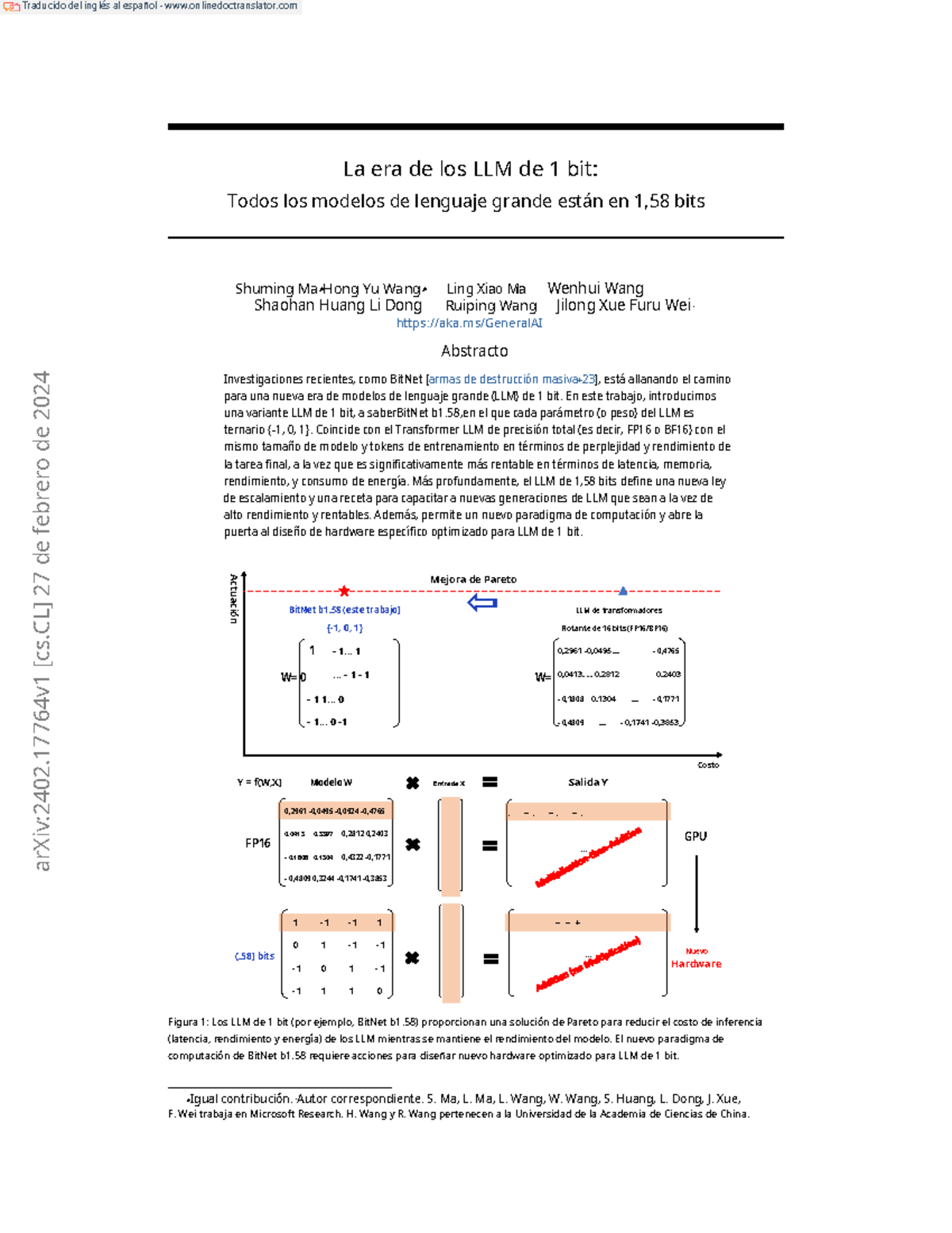 Bitnet - La era de los LLM de 1 bit: Todos los modelos de lenguaje ...